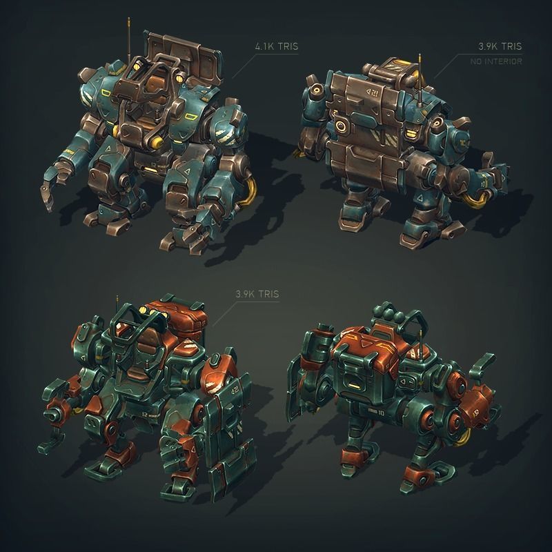 3D model Mech Constructor - Humanoids VR / AR / low-poly rigged ...