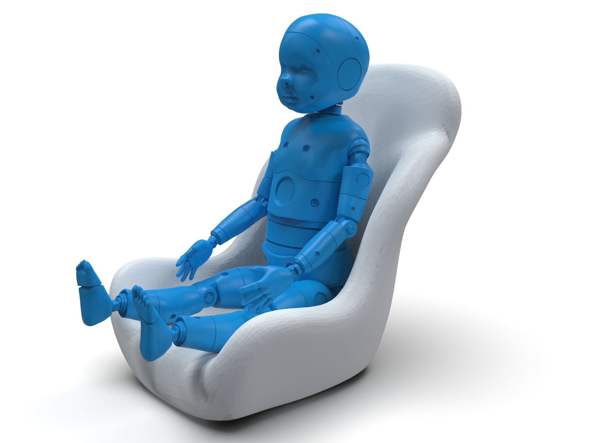 Crash Test Dummy Robot Android 3D model Child 3D model | CGTrader