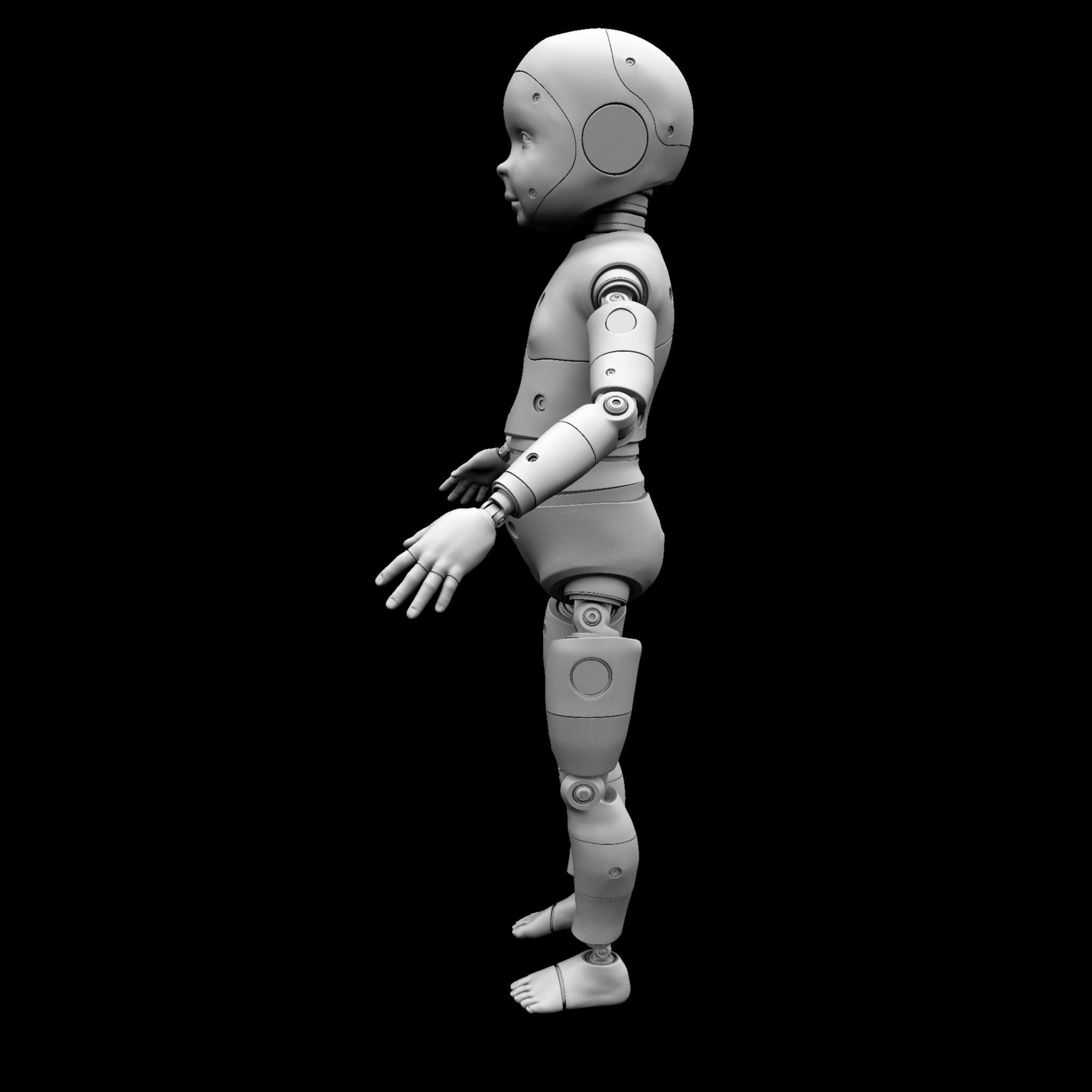 Crash Test Dummy Robot Android 3D model Child 3D model | CGTrader