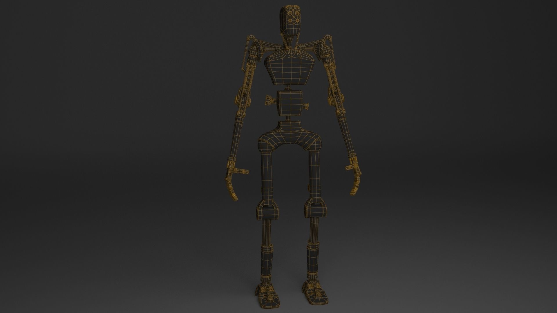 Rigged Synth Character free 3D model rigged | CGTrader