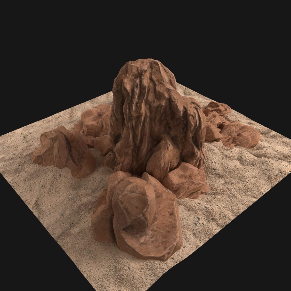 Desert rock 3D model | CGTrader