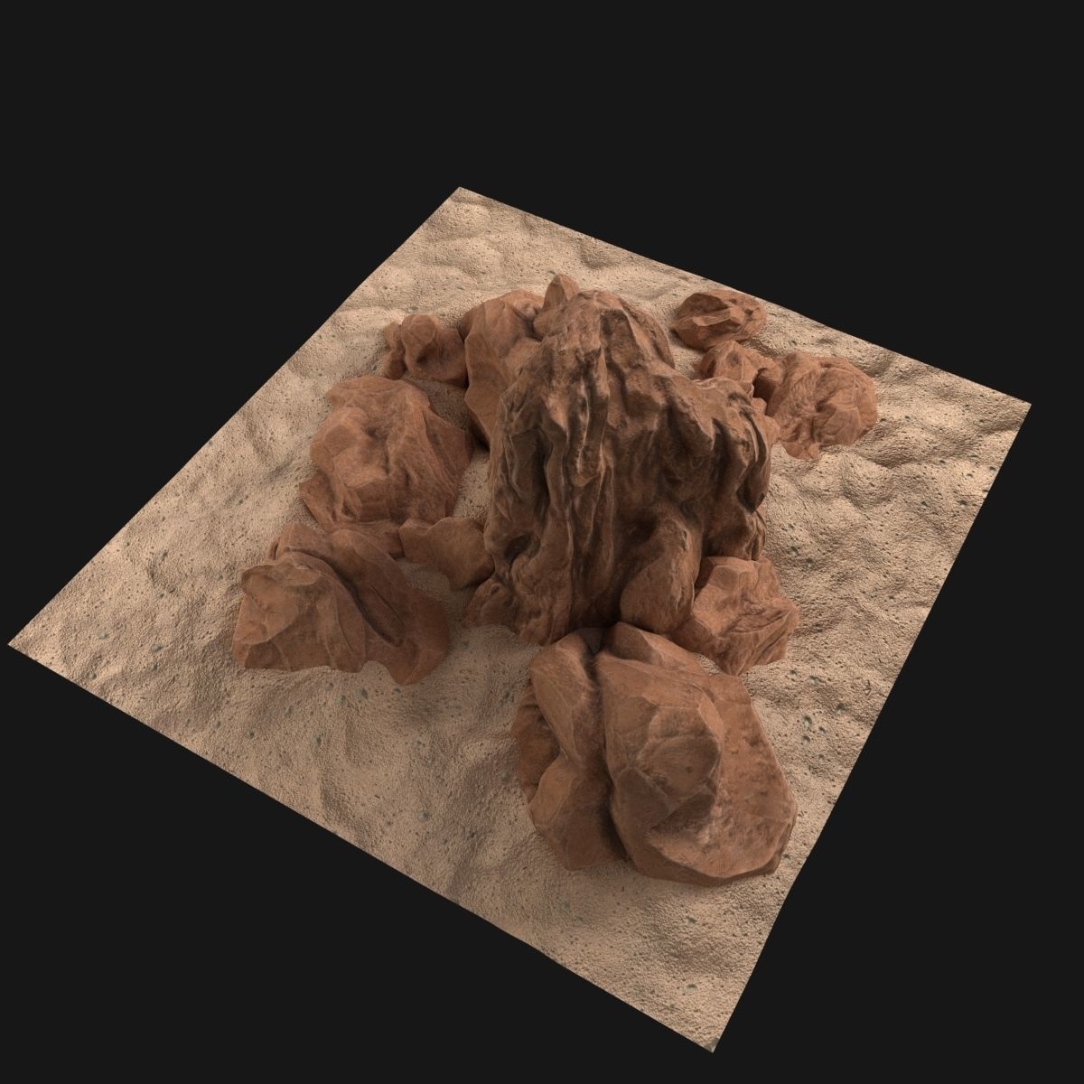 Desert rock 3D model | CGTrader
