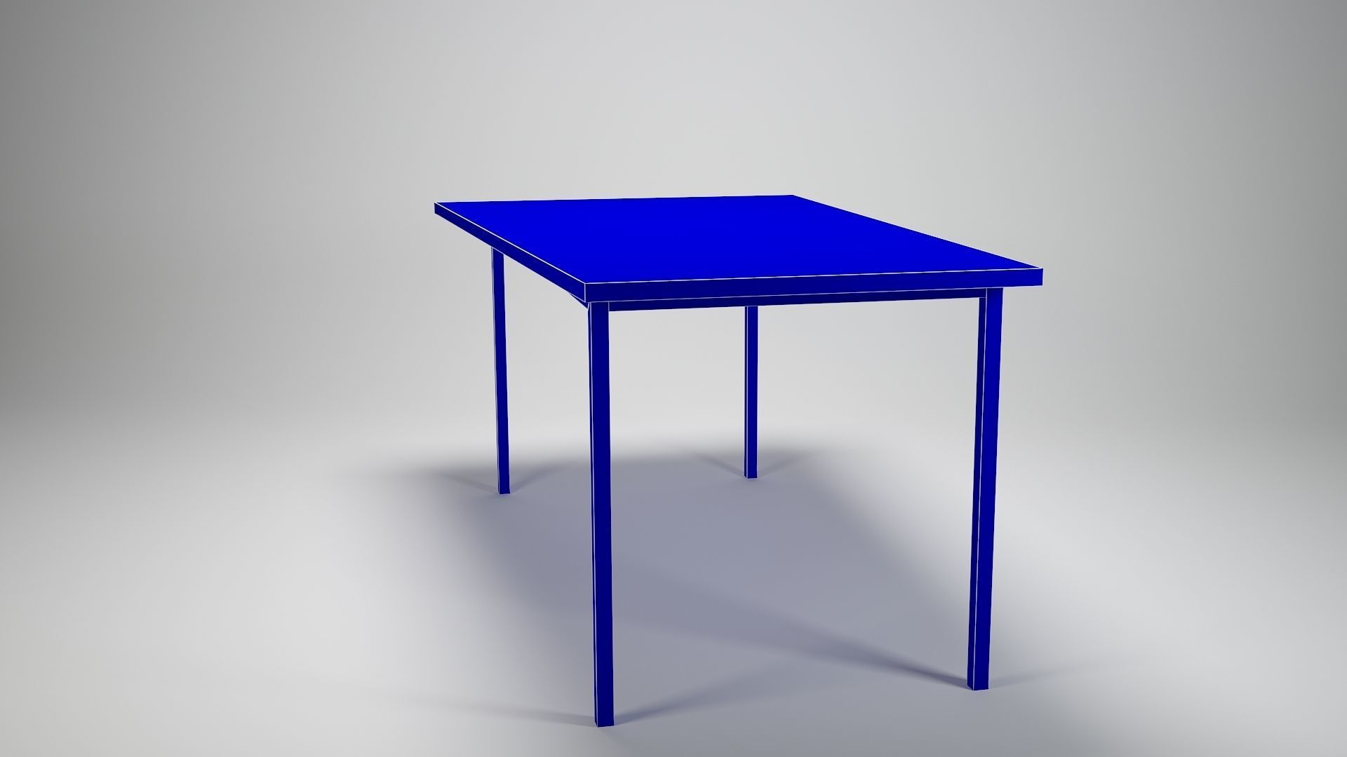 TRAPEZOID TABLE FOR KITCHEN DINING ROOM - STEEL WOOD MATERALS 3D model ...