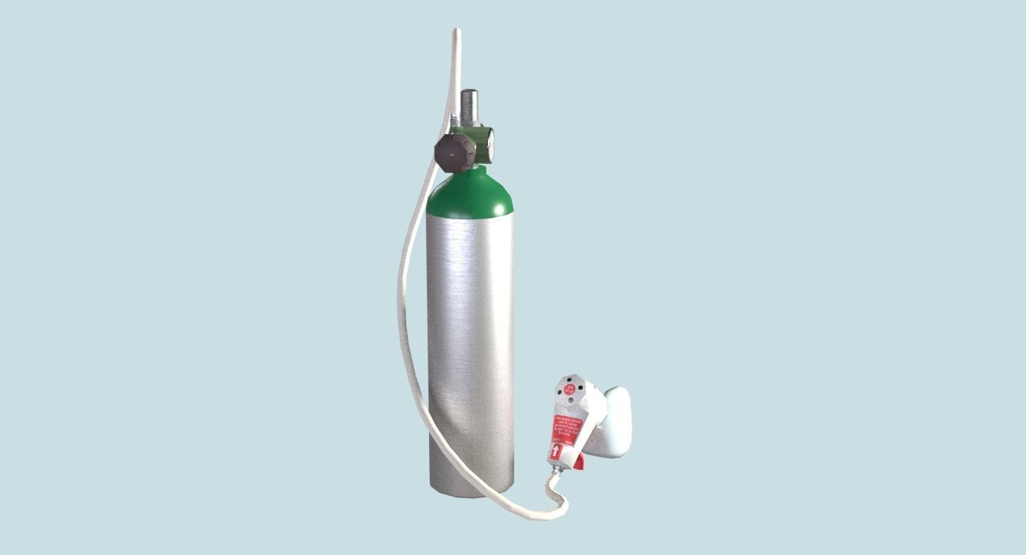 3D model Oxygen Tank Resuscitator Kit VR / AR / low-poly | CGTrader