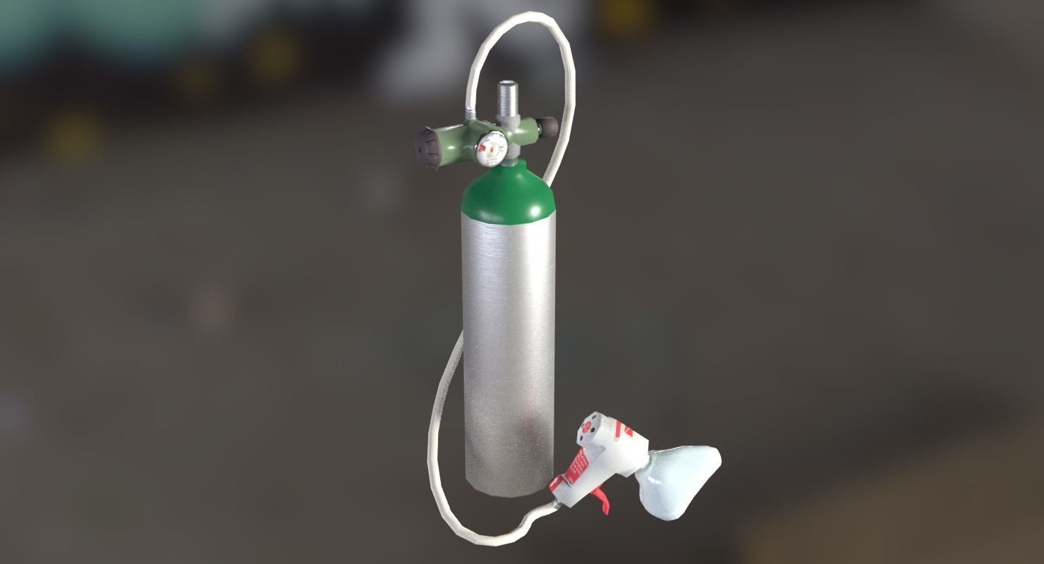 3D model Oxygen Tank Resuscitator Kit VR / AR / low-poly | CGTrader