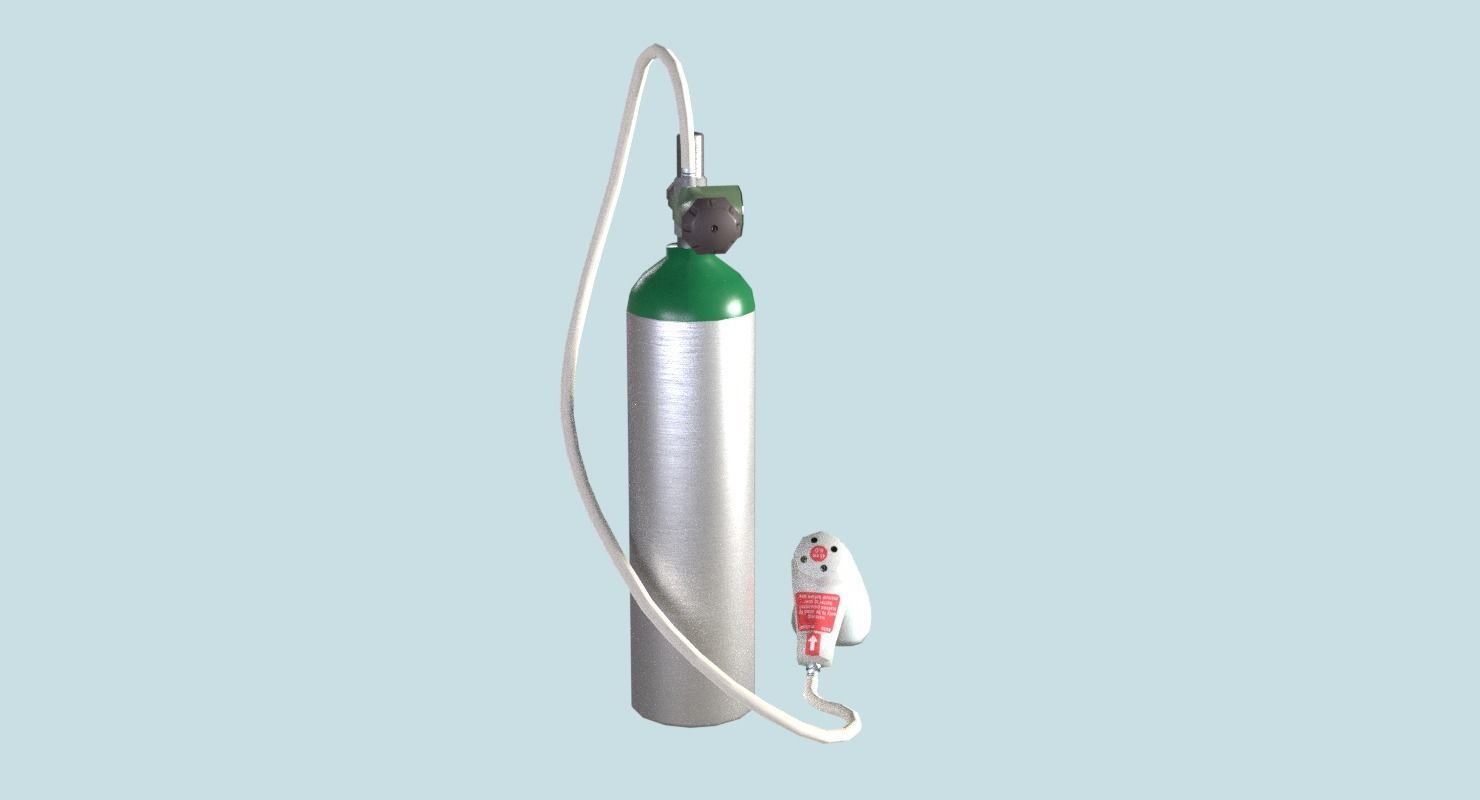 3D model Oxygen Tank Resuscitator Kit VR / AR / low-poly | CGTrader