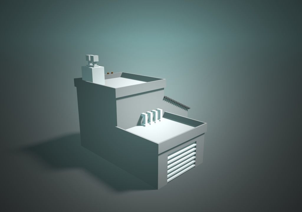 3D model Factory Voxel VR / AR / low-poly | CGTrader