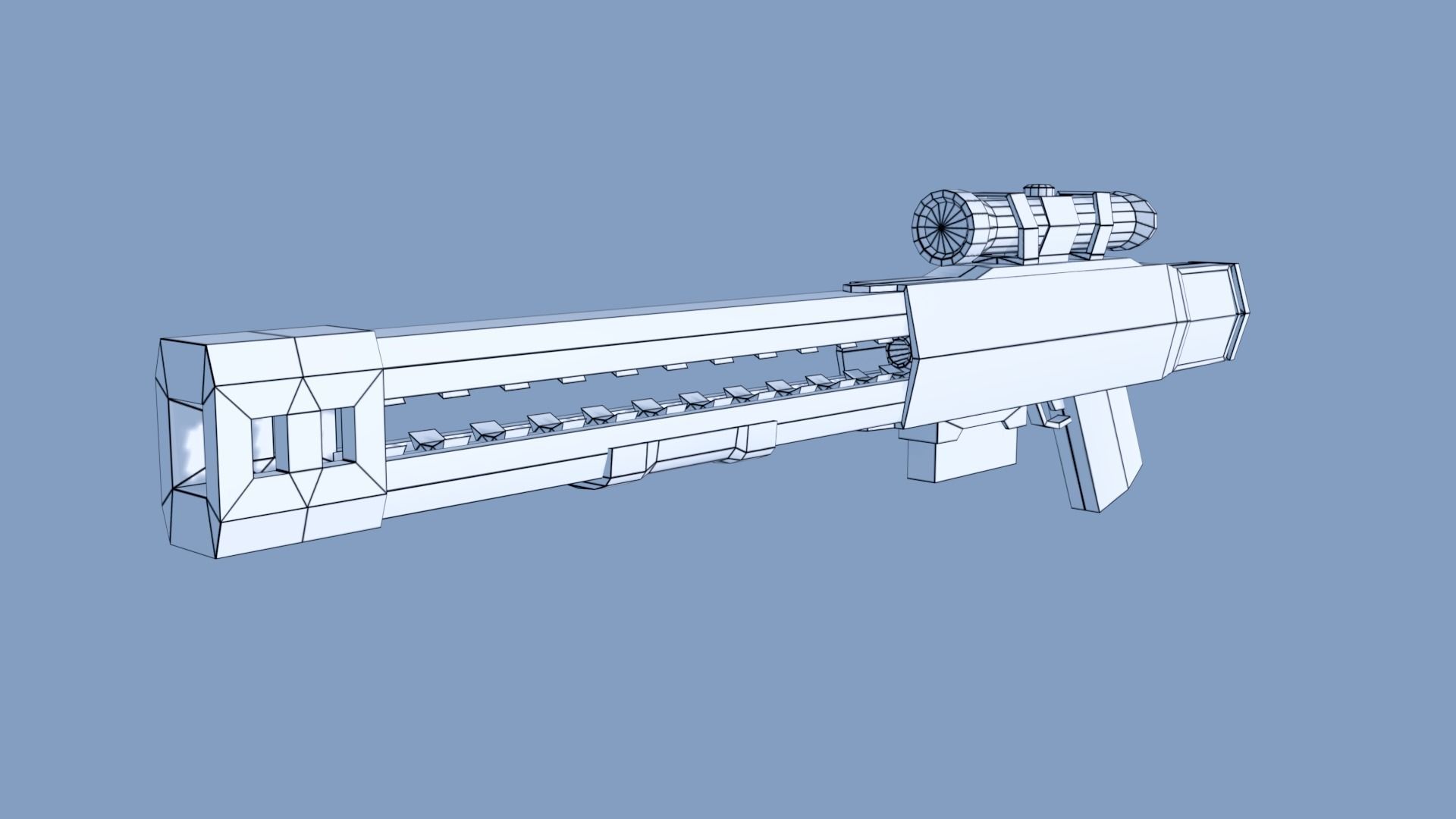 3D model Railgun for games VR / AR / low-poly | CGTrader