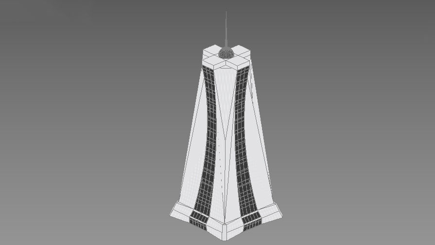 Glass Concrete Skyscraper 3D model | CGTrader