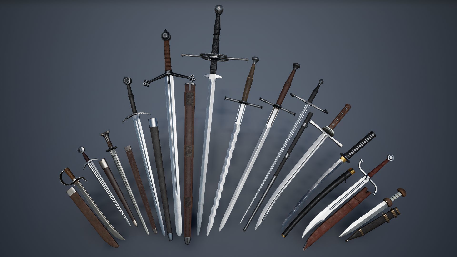 3D model Realistic Medieval Swords VR / AR / low-poly | CGTrader