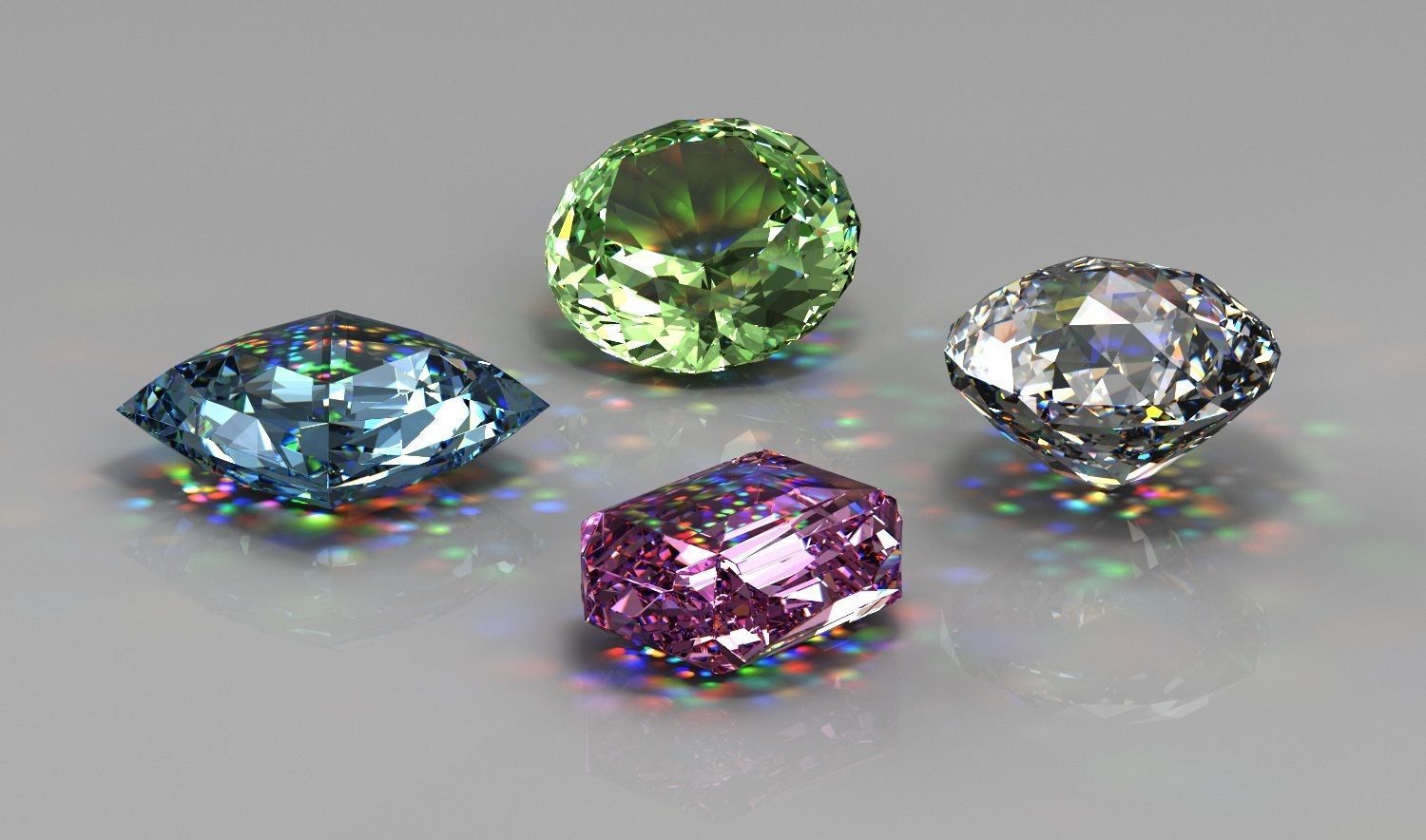 Gem Stones Pack free 3D model | CGTrader