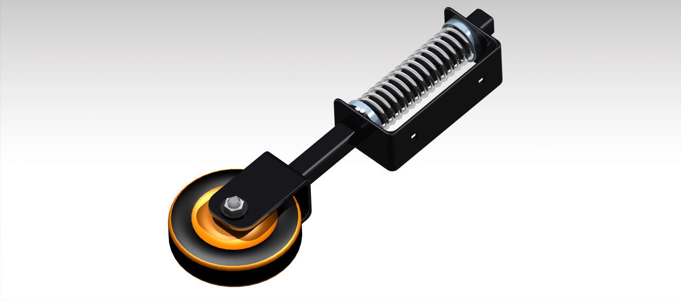 Heavy Duty Spring Loaded Gate Wheel free 3D model | CGTrader