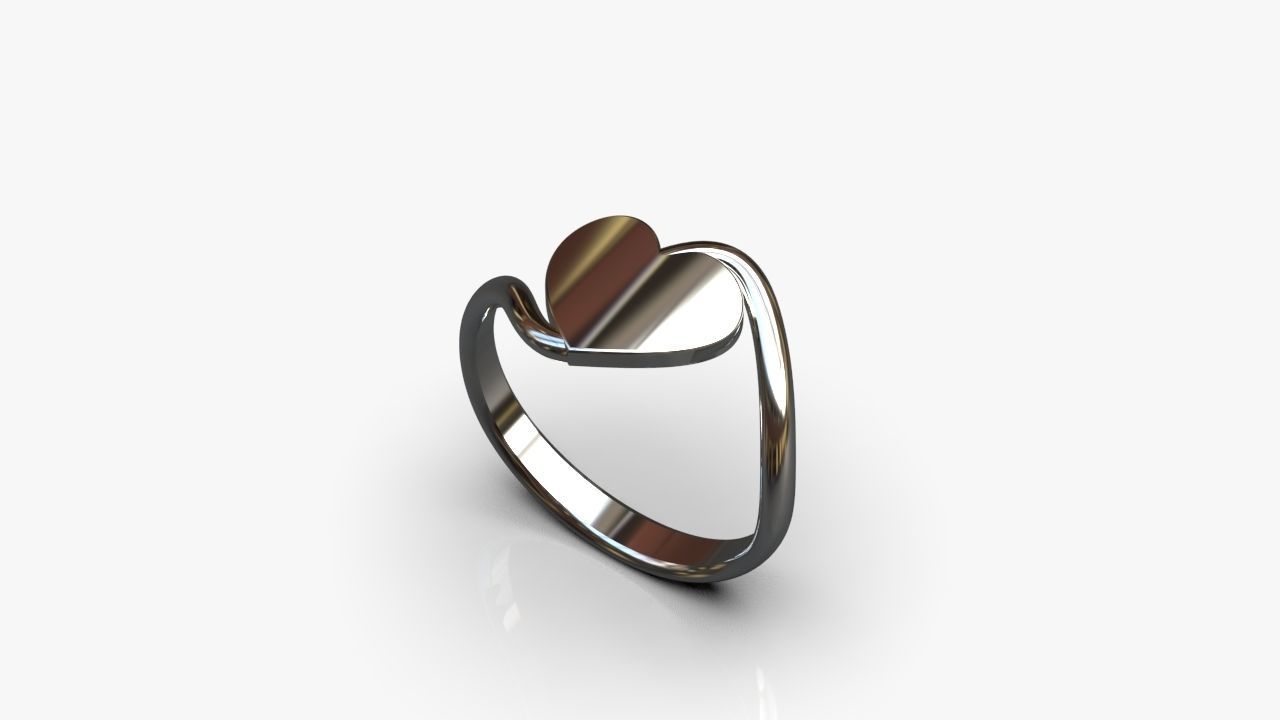 Heart ring 3D model 3D printable | CGTrader