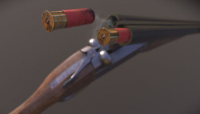 3D model Remington Double Barrel Shotgun VR / AR / low-poly | CGTrader