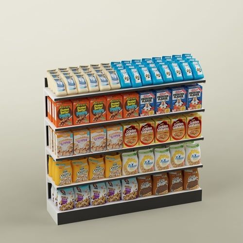Storage shelving rack store cereal food 3D model | CGTrader