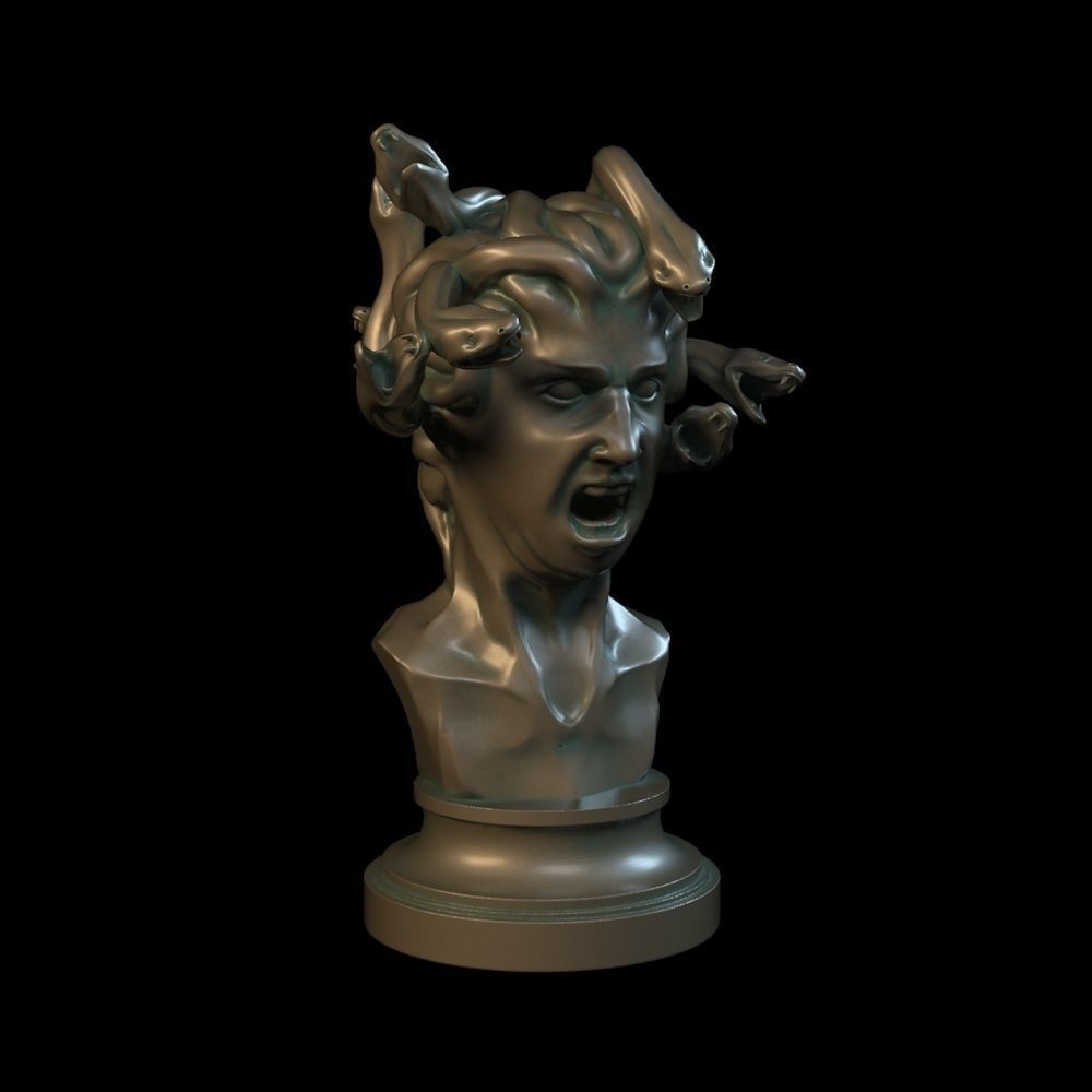 Medusa model statue of snake 3D model 3D printable | CGTrader