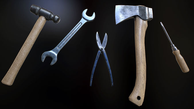 3D model Garage asset pack VR / AR / low-poly | CGTrader