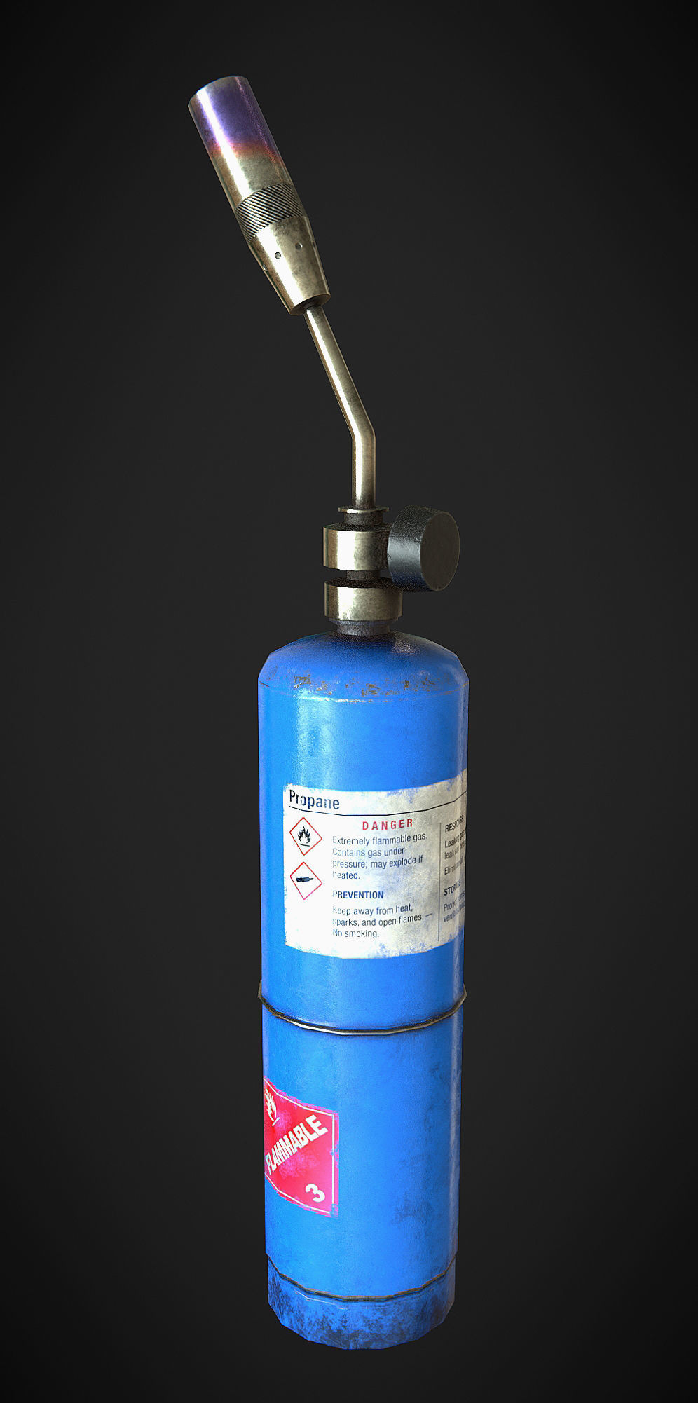 Hand held propane torch free VR / AR / low-poly 3D model | CGTrader