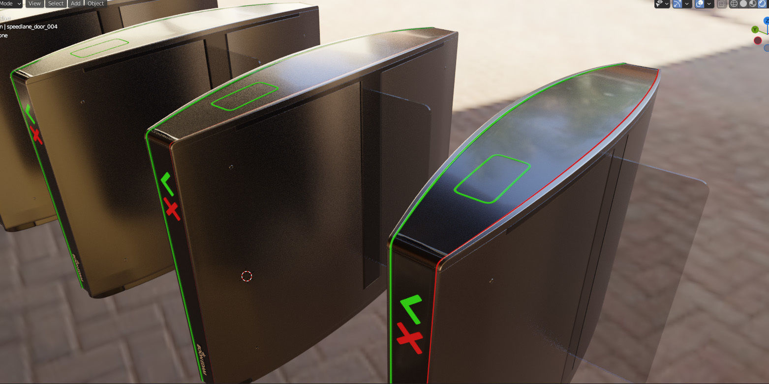 Turnstile Speedlane Slide 3D model | CGTrader