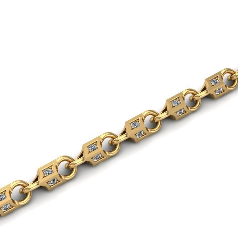 3D print model Chain with Diamonds | CGTrader