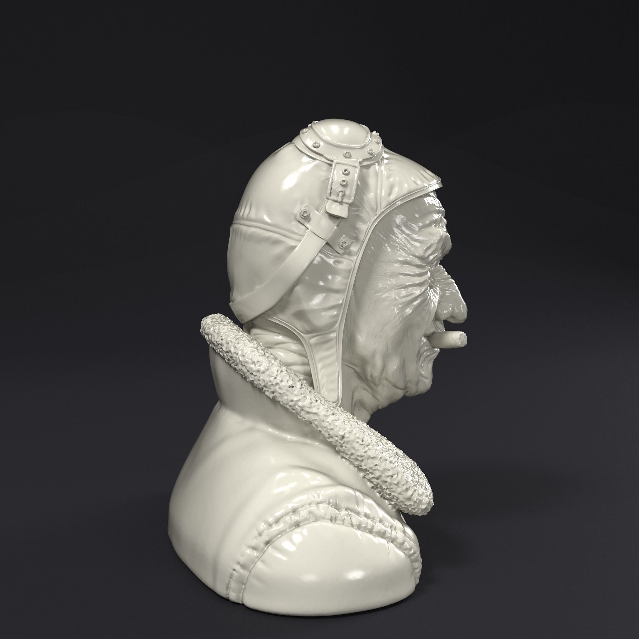 Steampunk pilot head 3D model 3D printable | CGTrader