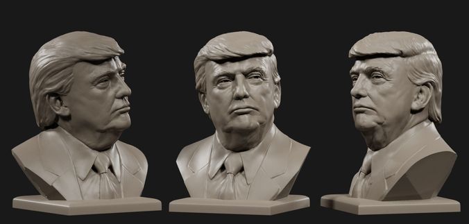 Donald Trump bust 4 3D model 3D printable | CGTrader