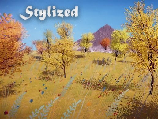 Stylized Nature Environment free VR / AR / low-poly Texture | CGTrader