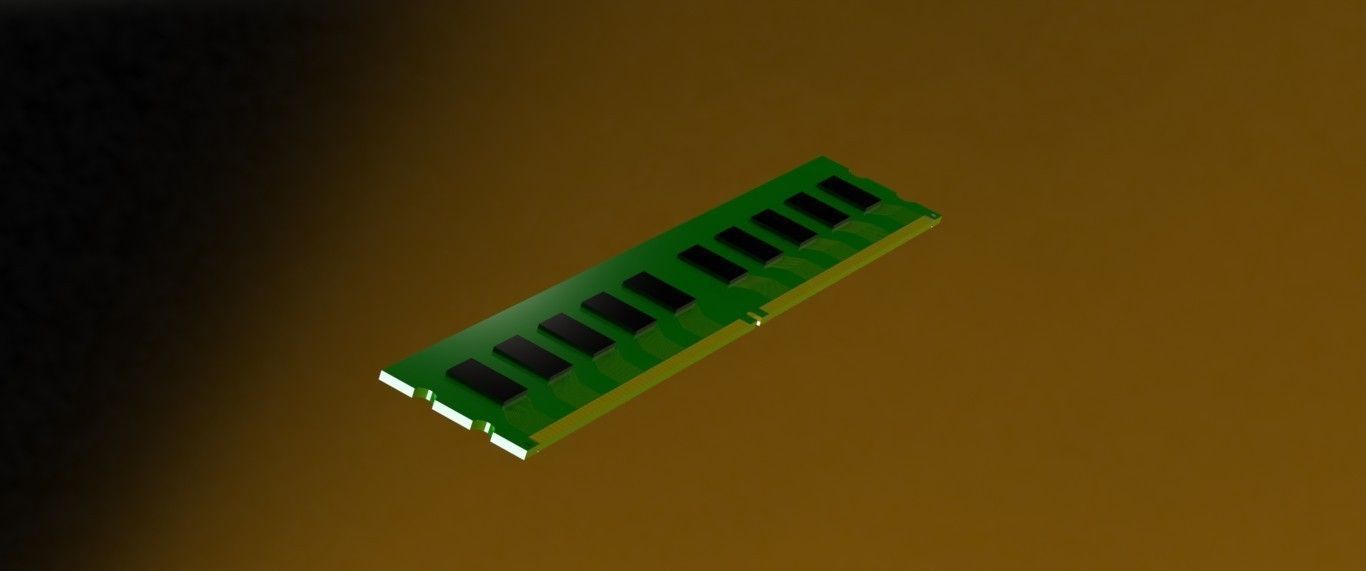 RAM DDR 2 free 3D model | CGTrader
