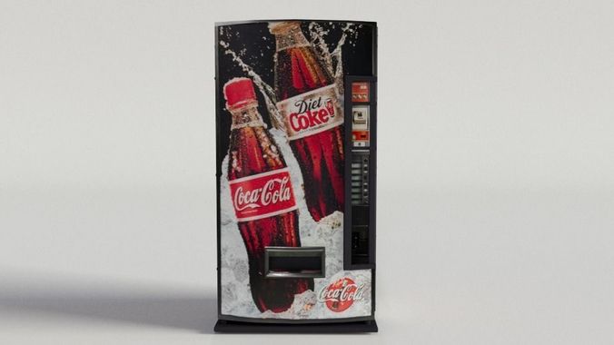 3D model Coca-Cola Vending Machine-02 VR / AR / low-poly | CGTrader