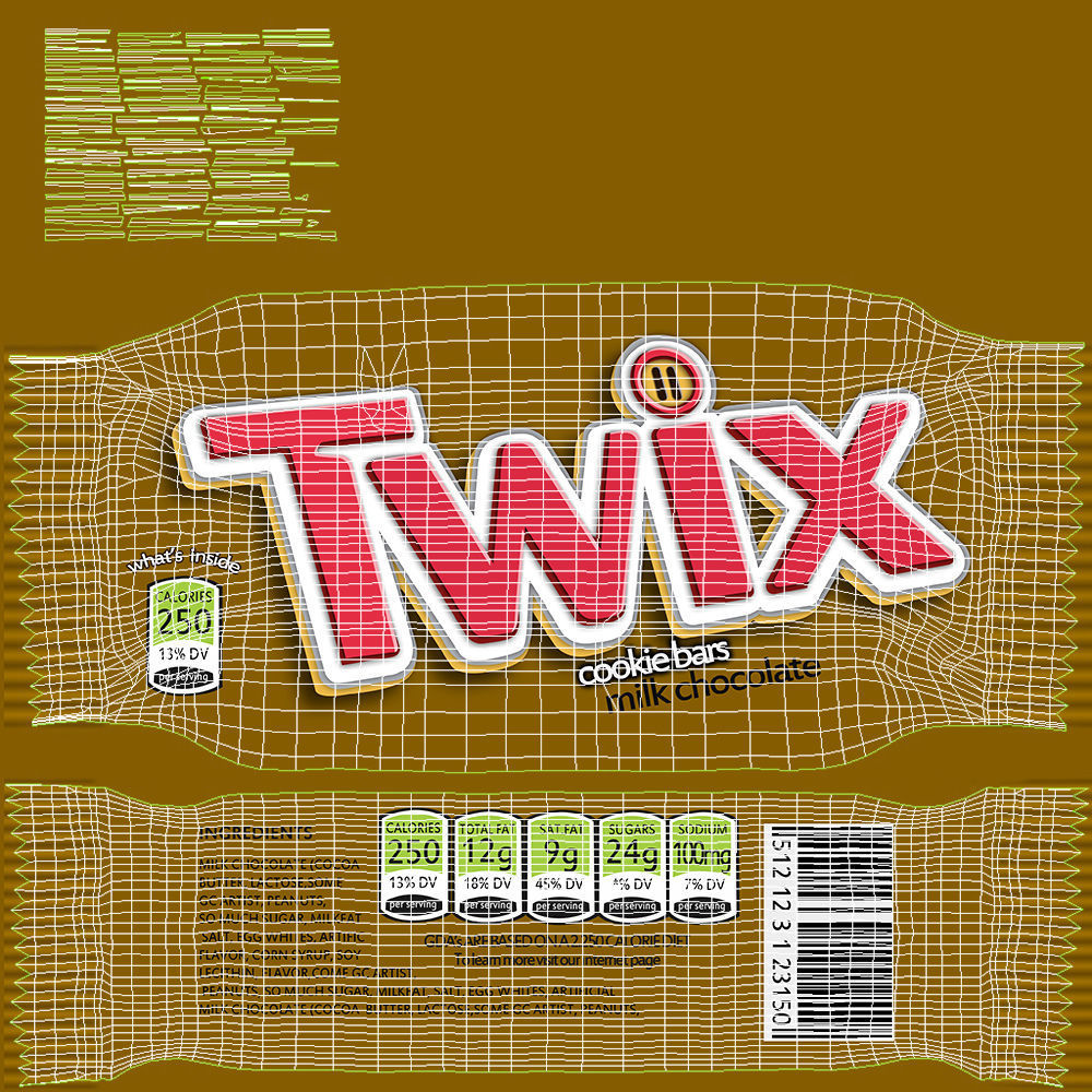 3D model Twix Chocolate Bar VR / AR / low-poly | CGTrader