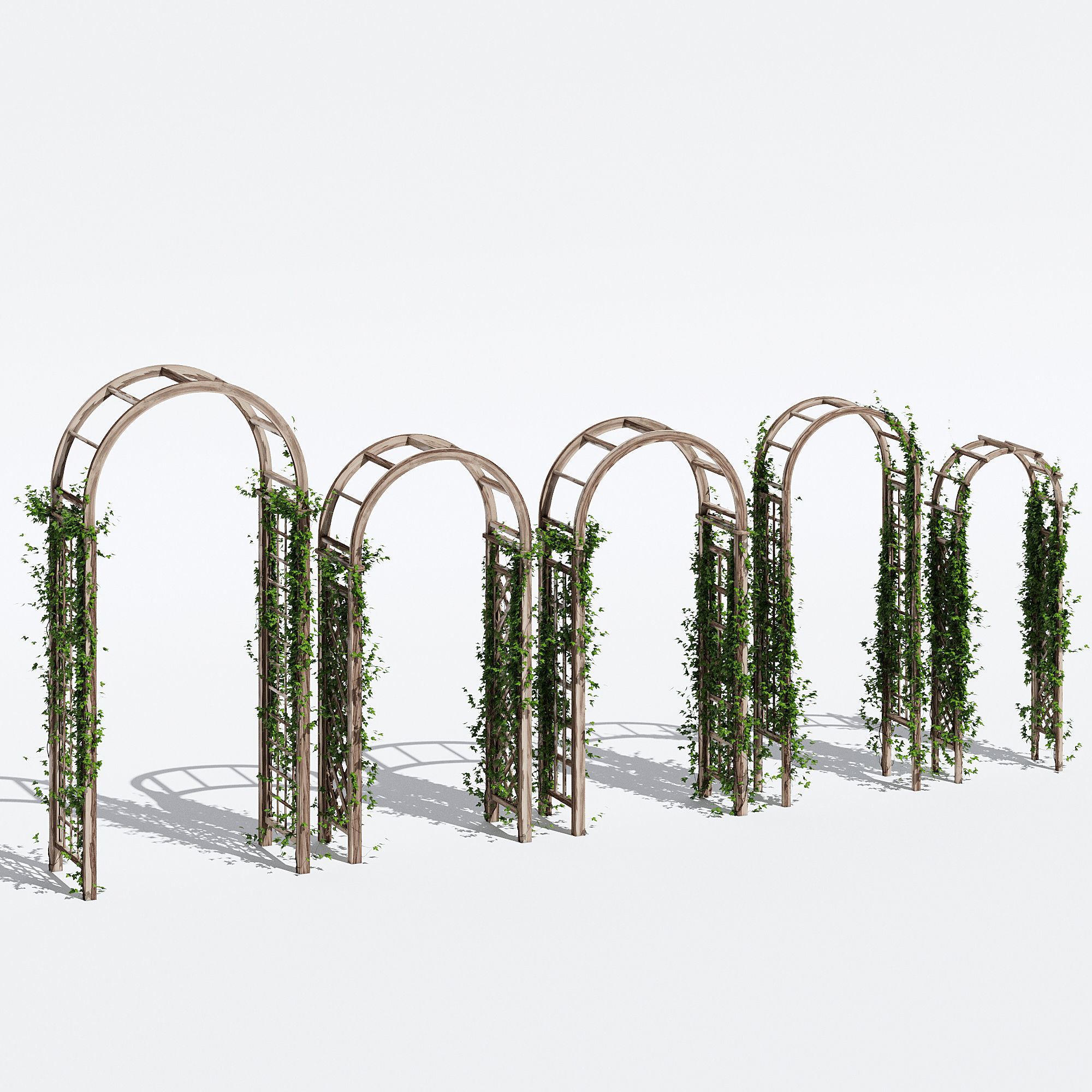 Garden arches three 3D model | CGTrader