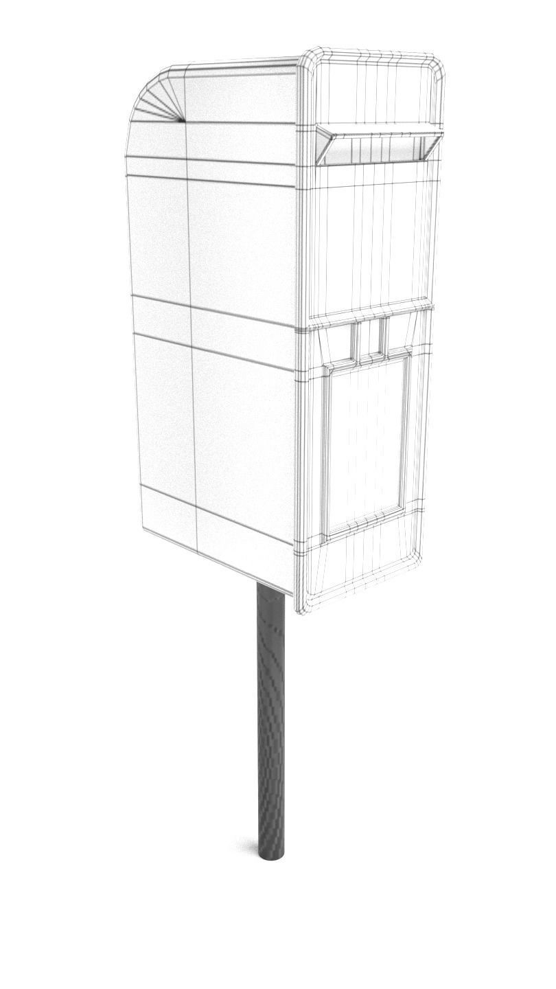 3D model British Mail Box - Low Poly PBR VR / AR / low-poly | CGTrader