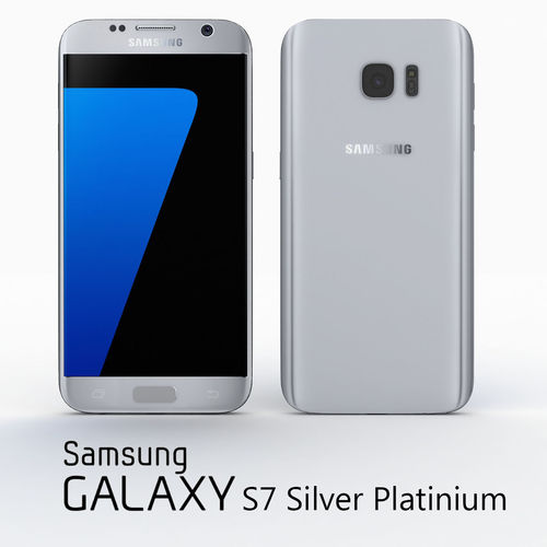 Samsung Galaxy S7 Silver Titanium 3D model | CGTrader