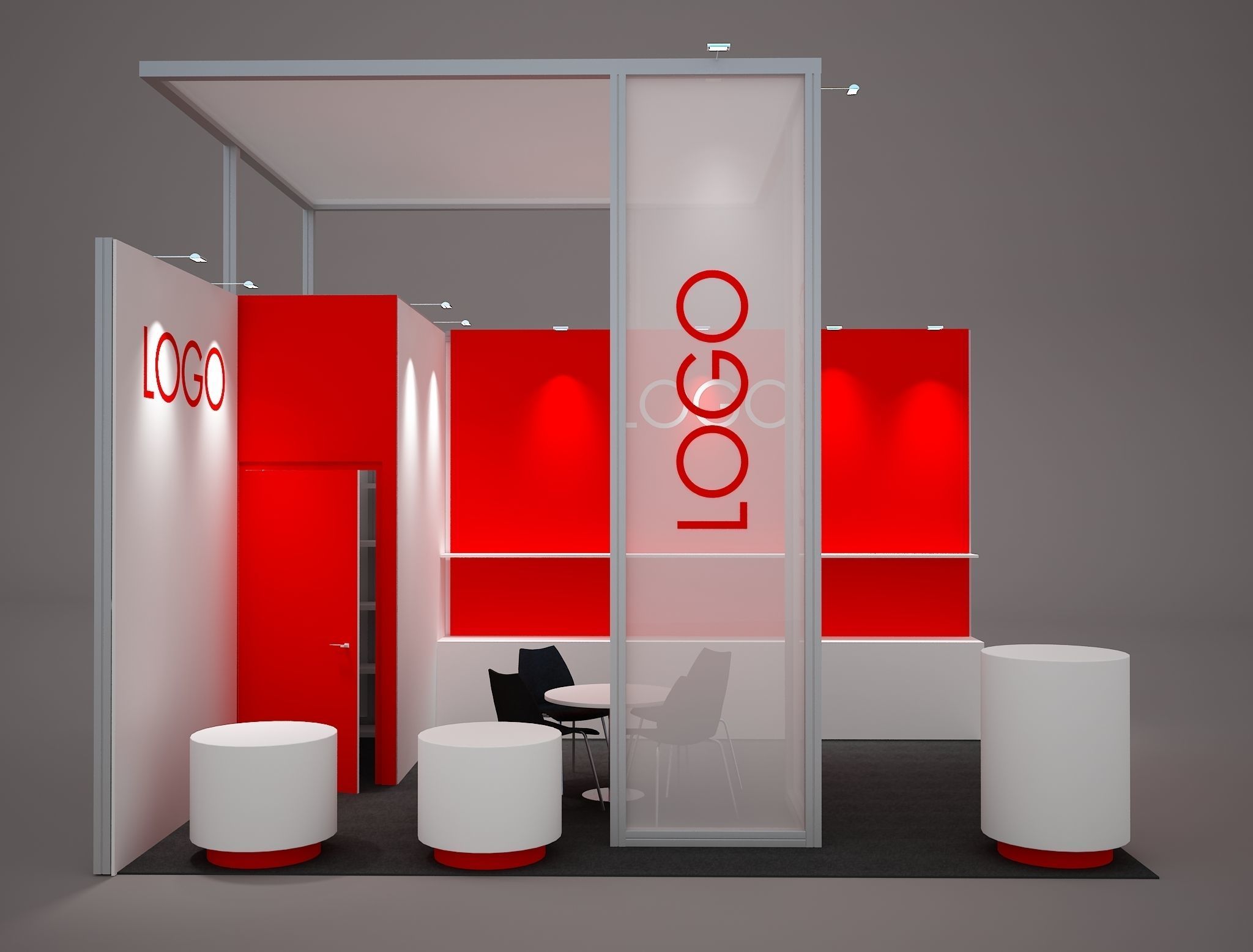 Exhibition stand octanorm maxima 5x4 m 3D model 3D model | CGTrader