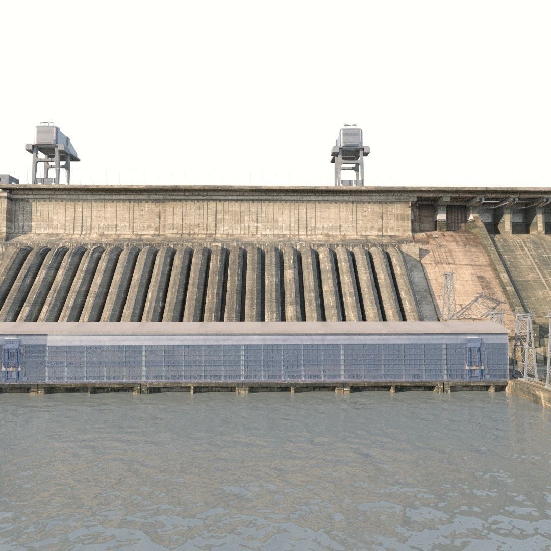 3D model Hydroelectric power station VR / AR / low-poly | CGTrader