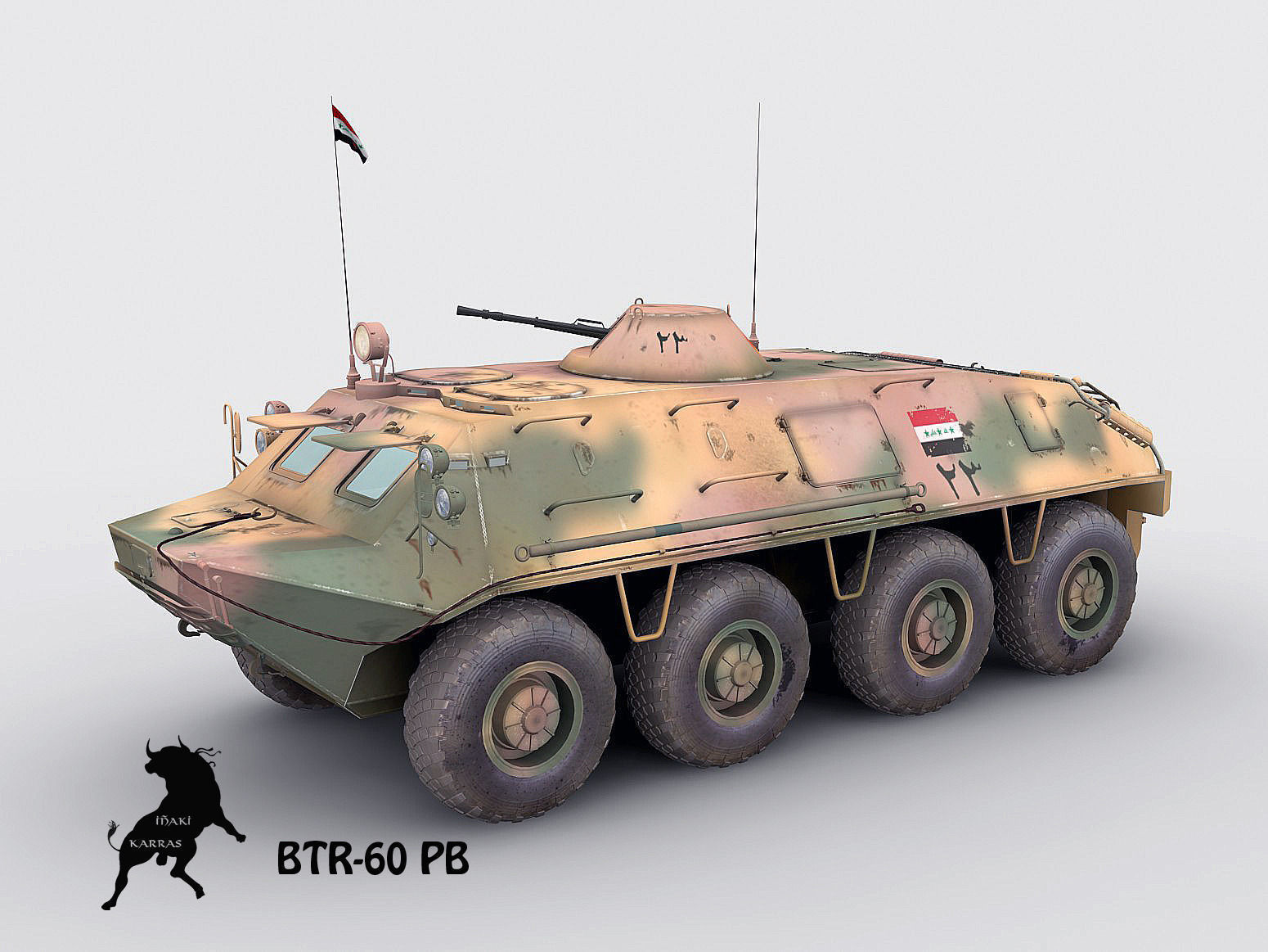 BTR-60 Pb 3D Model rigged MAX OBJ | CGTrader.com