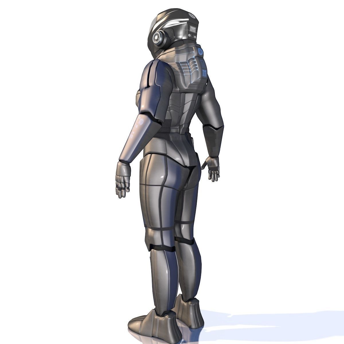 spaceman sci-fi soldier - sci-fi soldier 3D model rigged | CGTrader