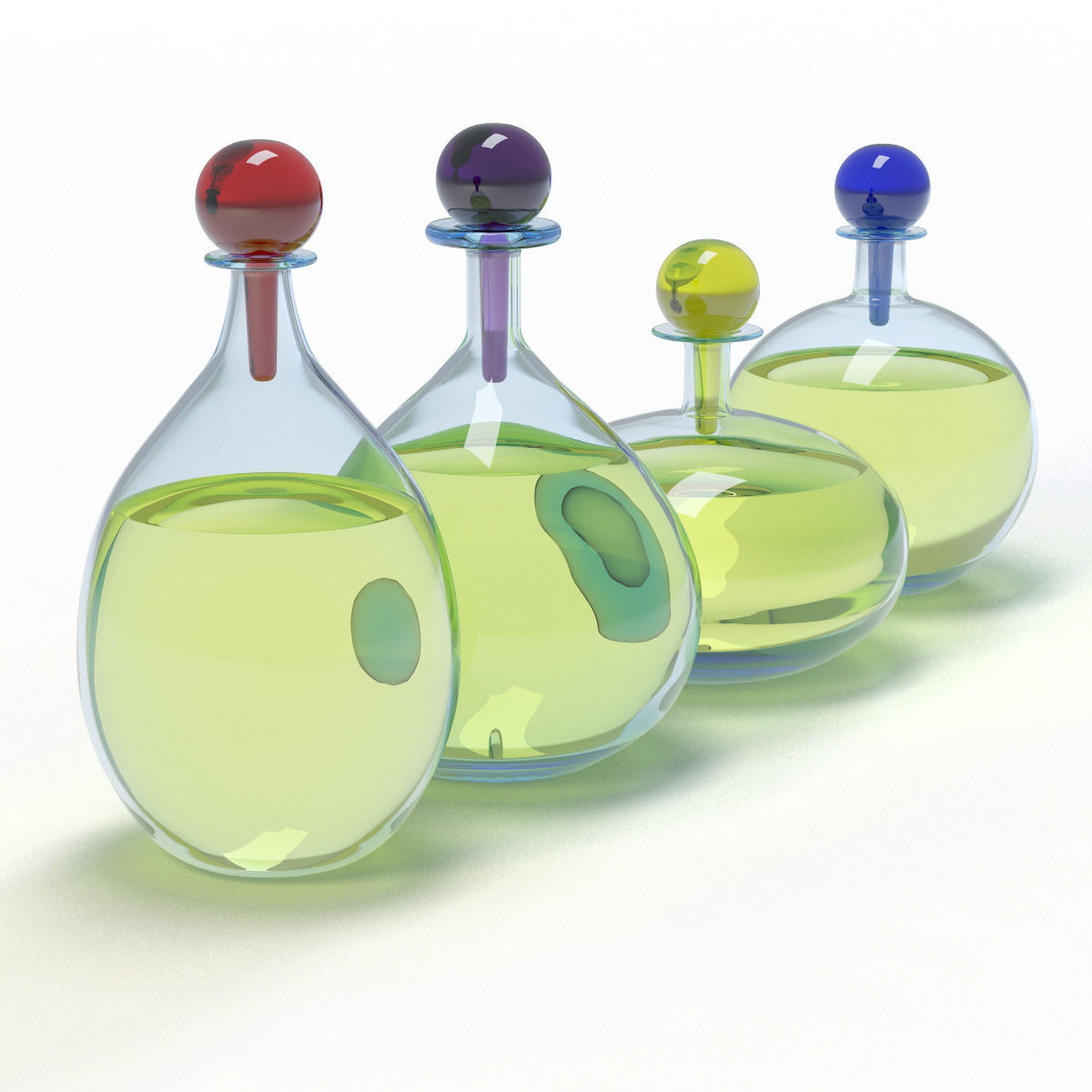 Glass containers 3D model | CGTrader