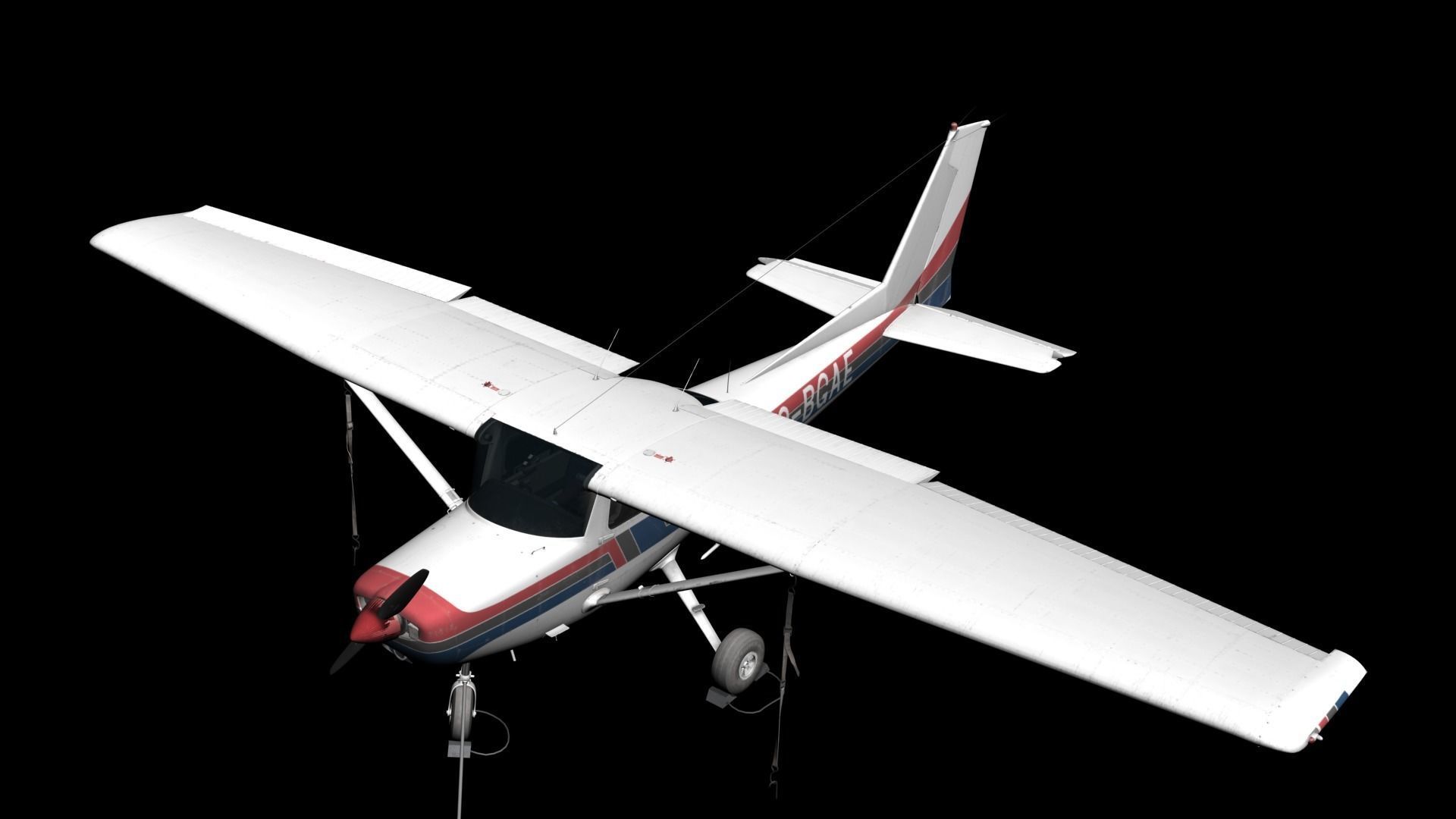 Cessna C152 3D model animated | CGTrader