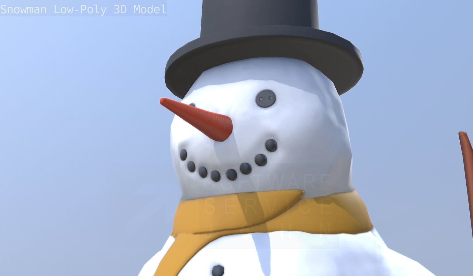 3D model Snowman Low-Poly-Version VR / AR / low-poly | CGTrader