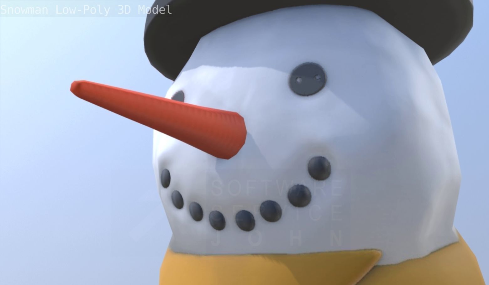 3D model Snowman Low-Poly-Version VR / AR / low-poly | CGTrader