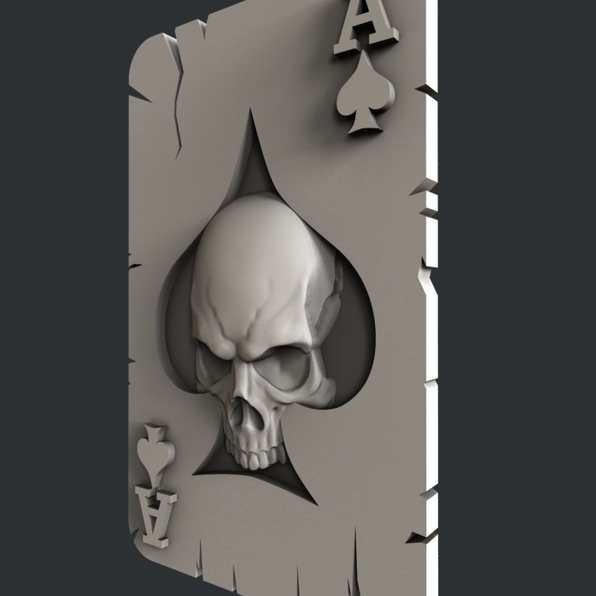 3d STL models for CNC ace of spades 3D model | CGTrader