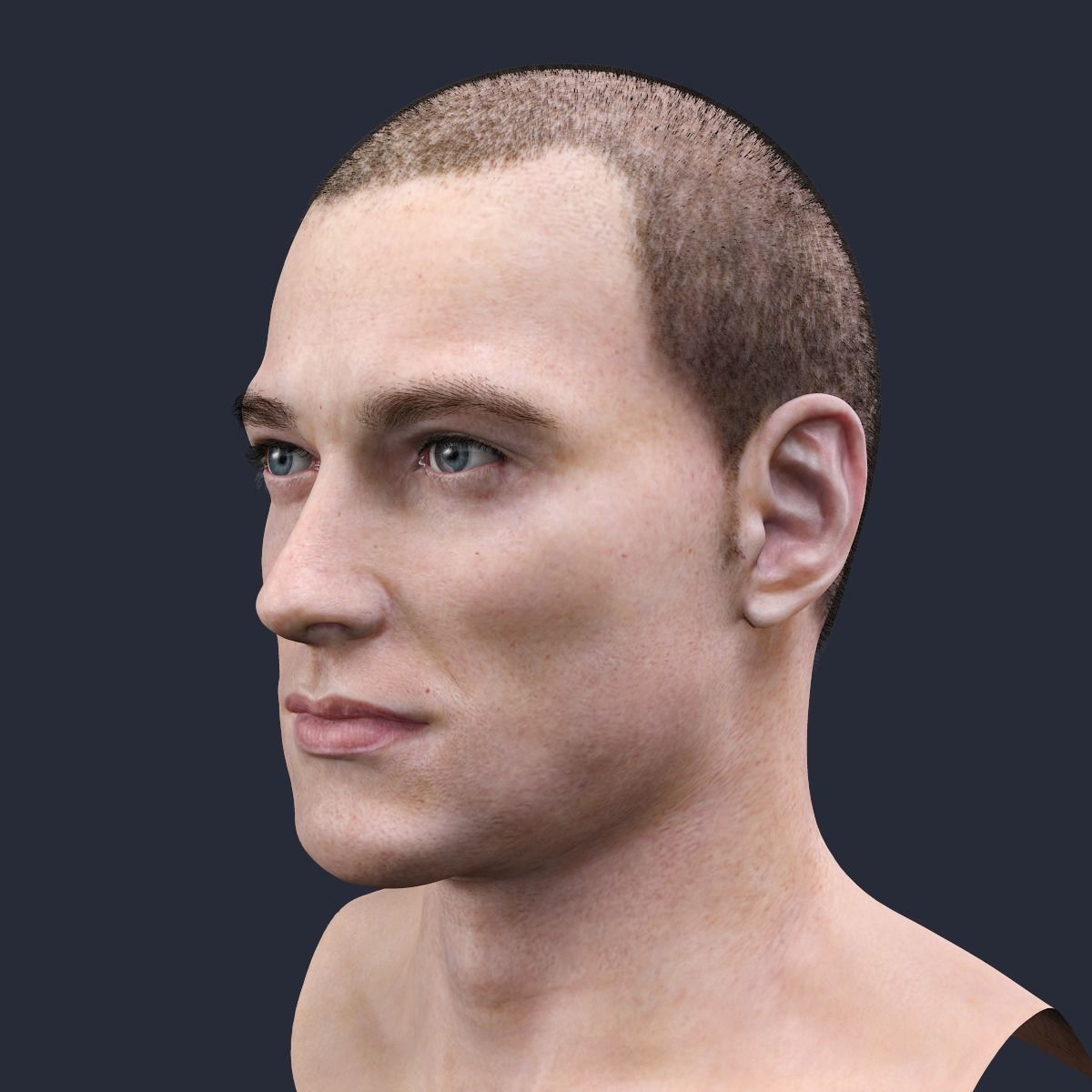 3D model Short Hair Realistic Man VR / AR / low-poly | CGTrader