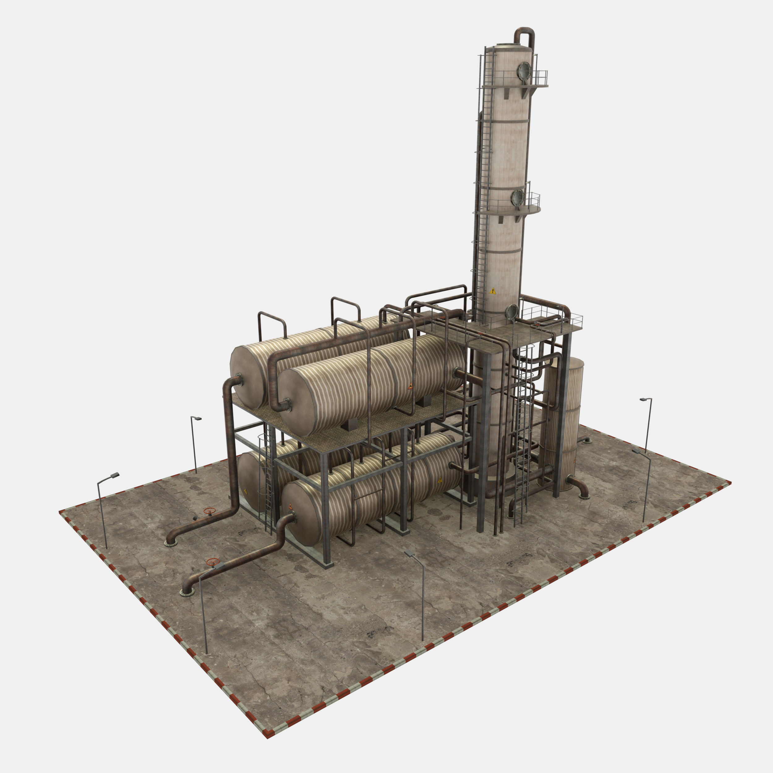 3D model Oil Refinery Module VR / AR / low-poly | CGTrader