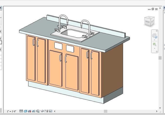 Bench Science Revit Family 2010 3D model | CGTrader