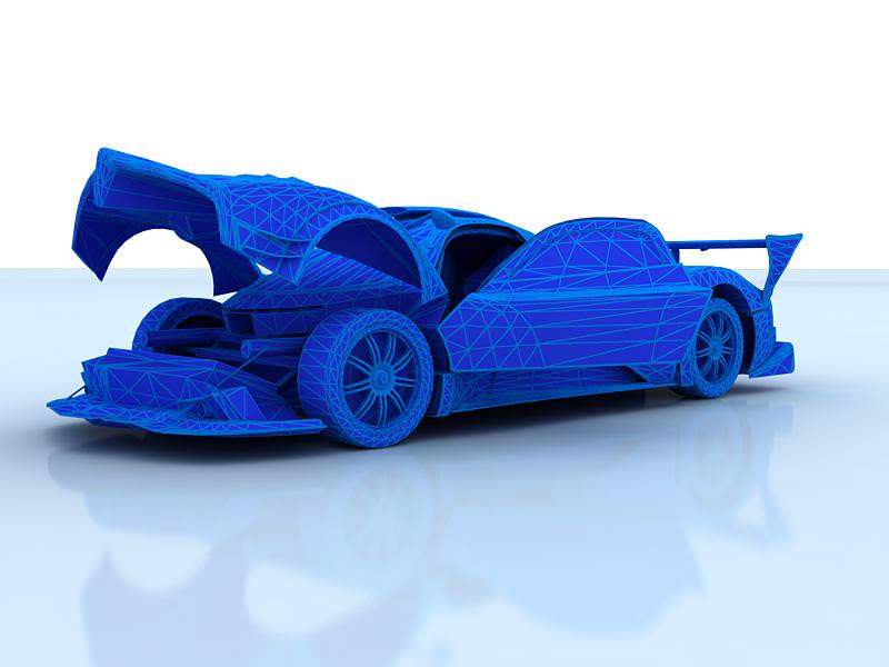 Pagani Zonda R 3D model animated rigged | CGTrader