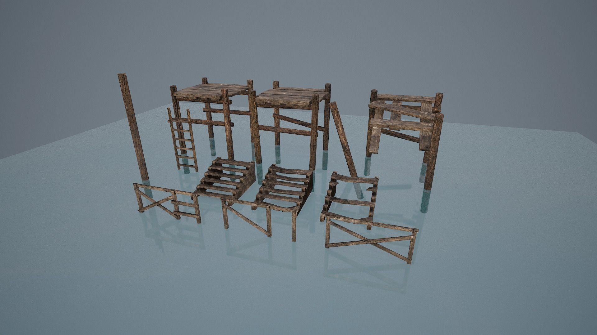 3D model Pier Pack VR / AR / low-poly | CGTrader