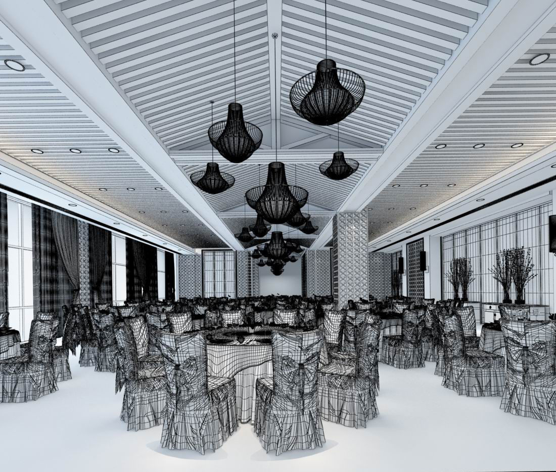 Business Restaurant - Coffee - Banquet 85 3D model | CGTrader