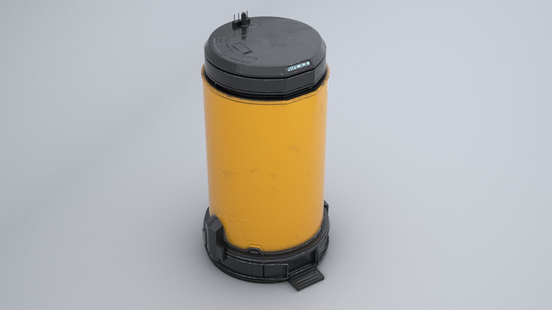 Cyberpunk Sci-Fi Trash Can 3D model | CGTrader