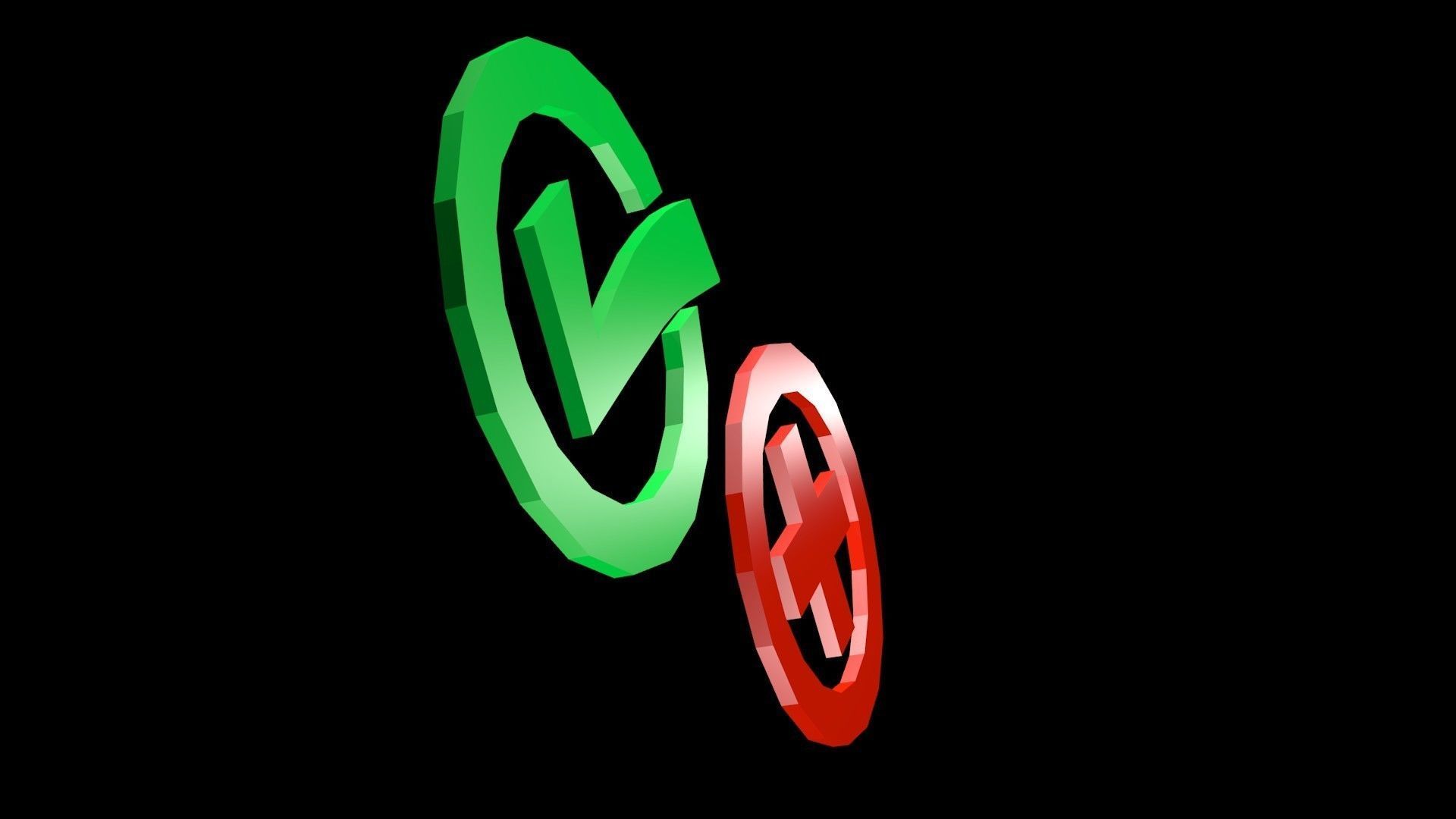 3D model Low poly check mark 3 VR / AR / low-poly | CGTrader